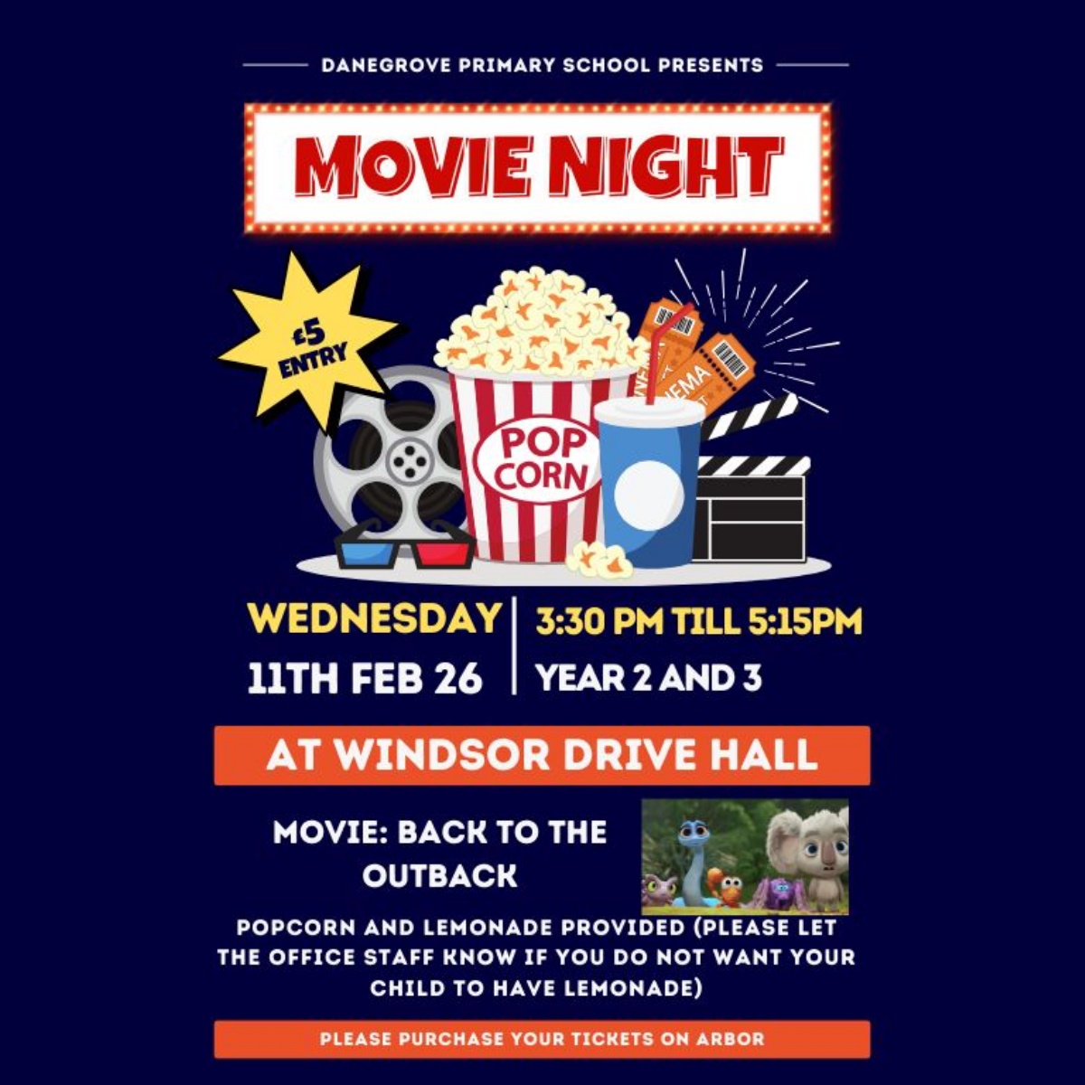 Danegrove Primary School - Year 2 & 3 Movie Night